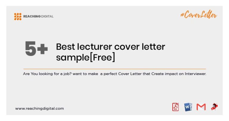 5+ Best Lecturer Cover Letter Sample[free] – Reaching Digital