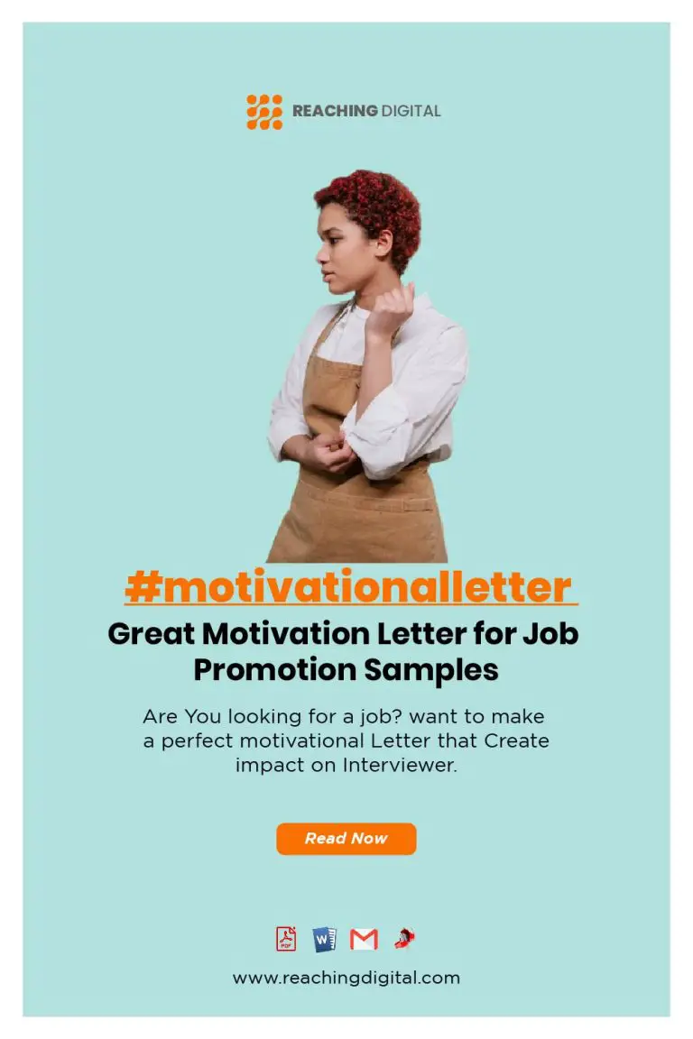 Great Motivation Letter For Job Promotion 05 Samples Reaching Digital
